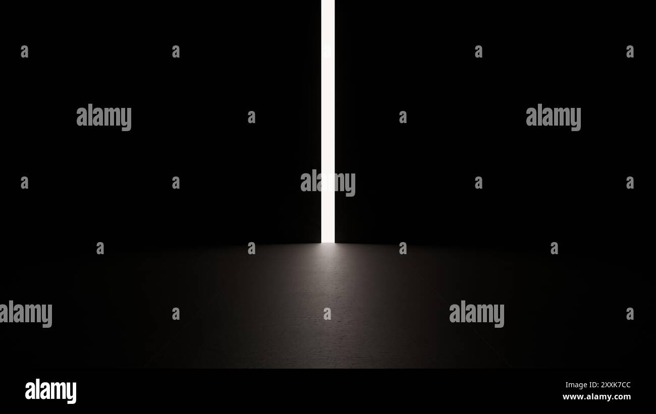 striking image of a narrow beam of light breaking through a dark room ...