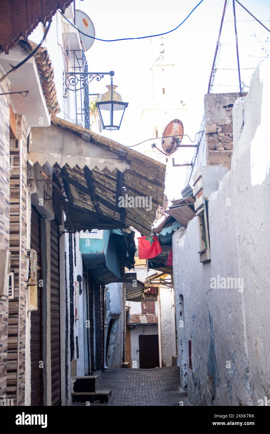 At Rabat Morocco, On 04, august, 2024, street scene in the lively souk ...