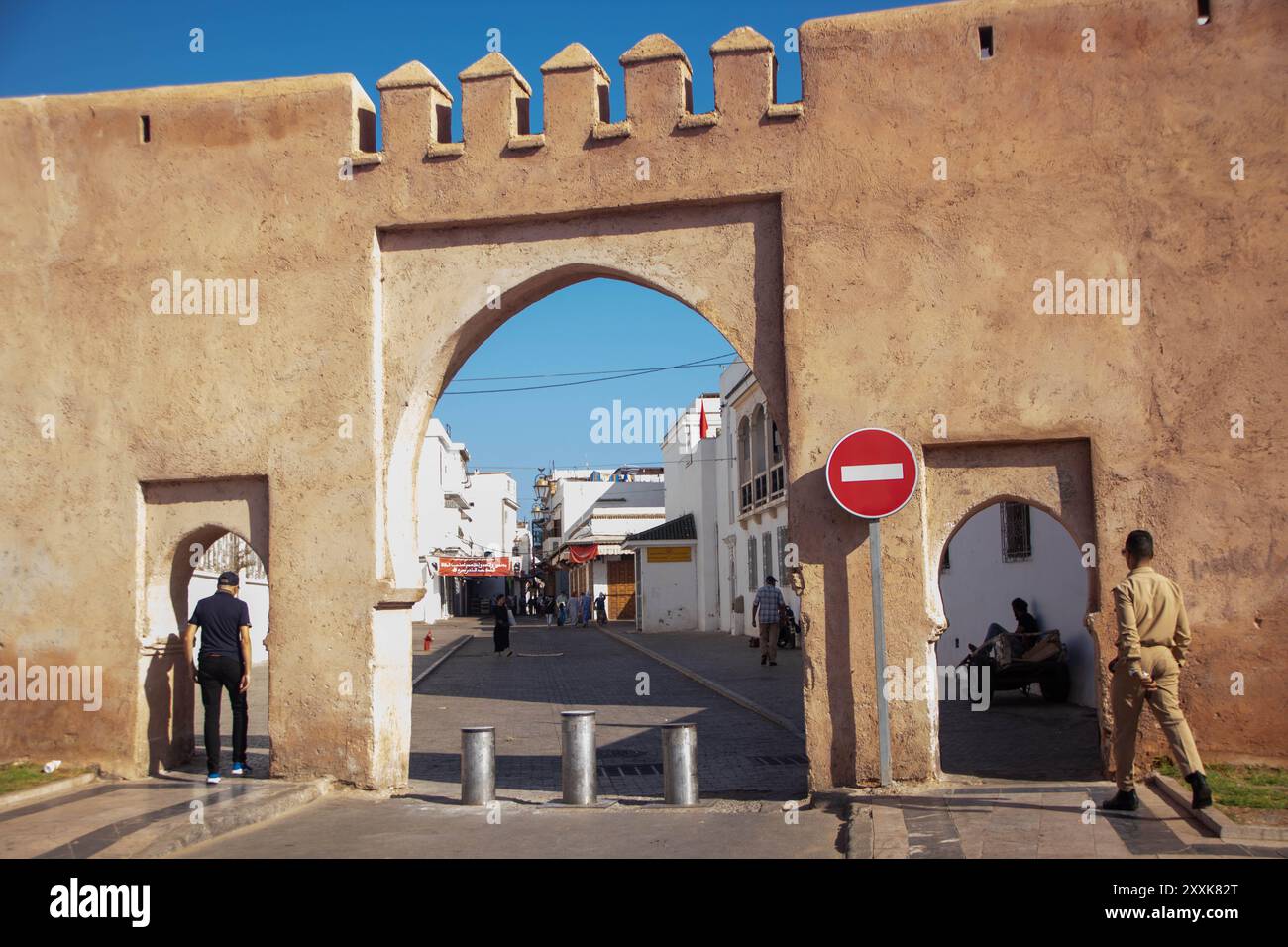 At Rabat Morocco, On august 2024, gate on the walls to the Medina Stock ...