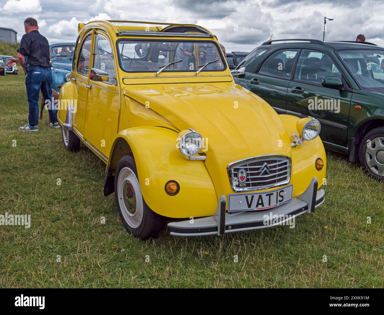 Iconic Citroen 2 CV displayed at a classic car event, Blyth ...