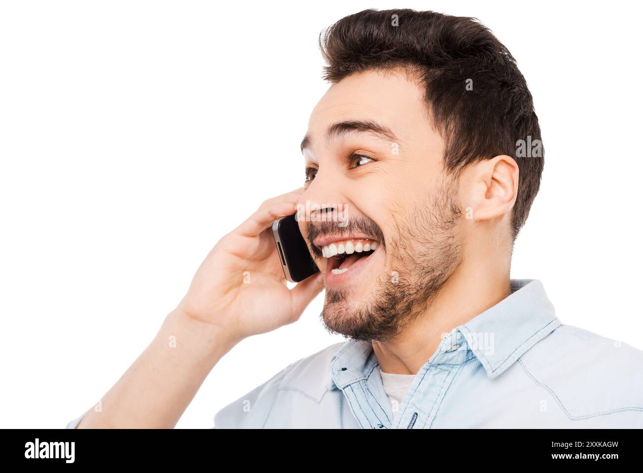 Man expressing surprise talking on phone hi-res stock photography and ...