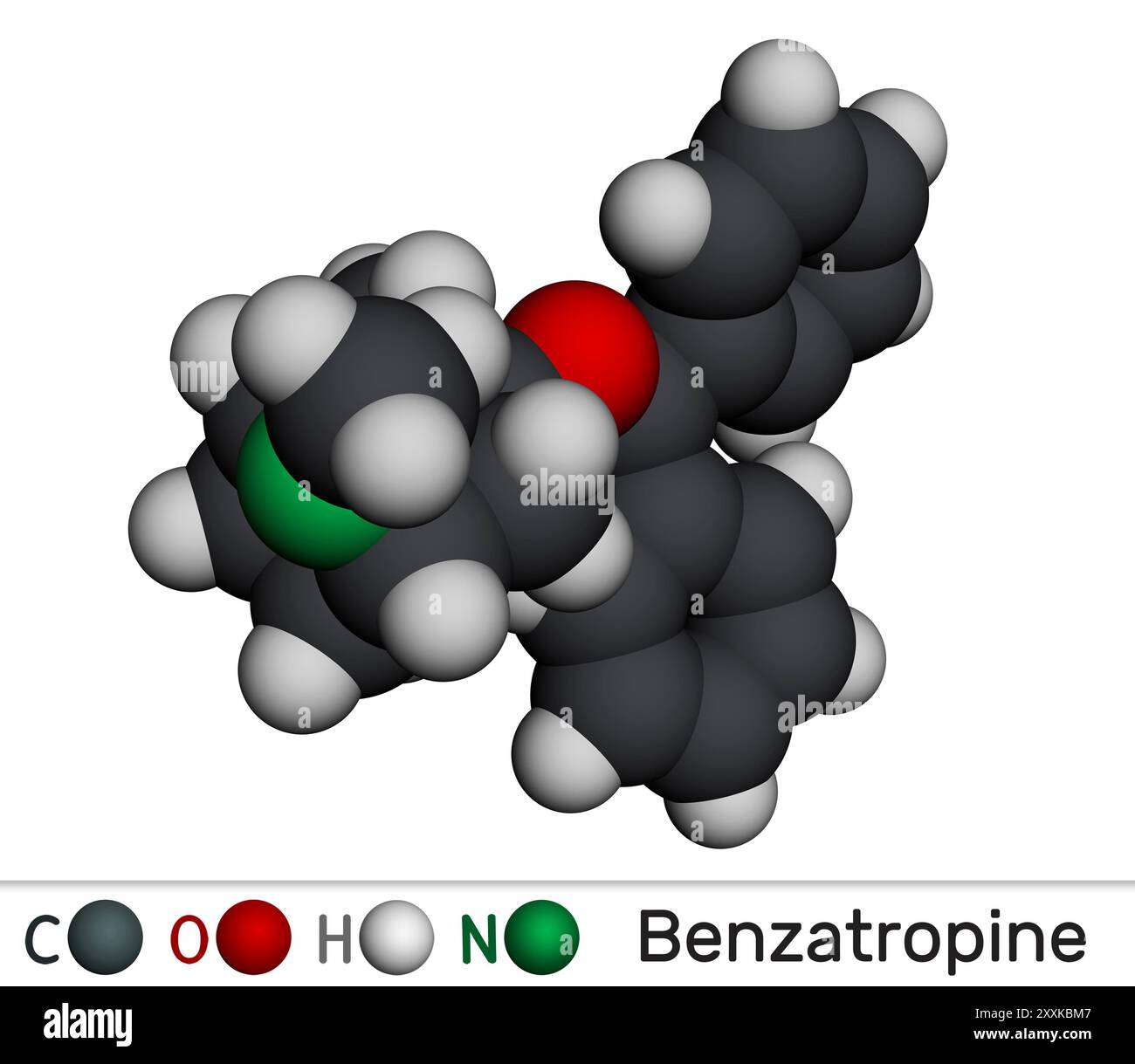 Benztropine molecule. It is used to treat Parkinson's disease ...
