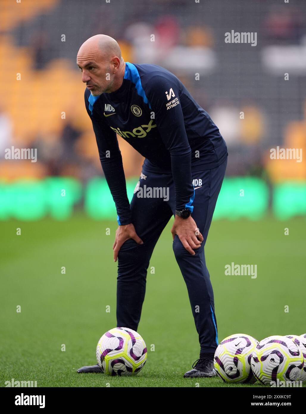 Chelsea goalkeeper coach Michele De Bernardin during the Premier League ...
