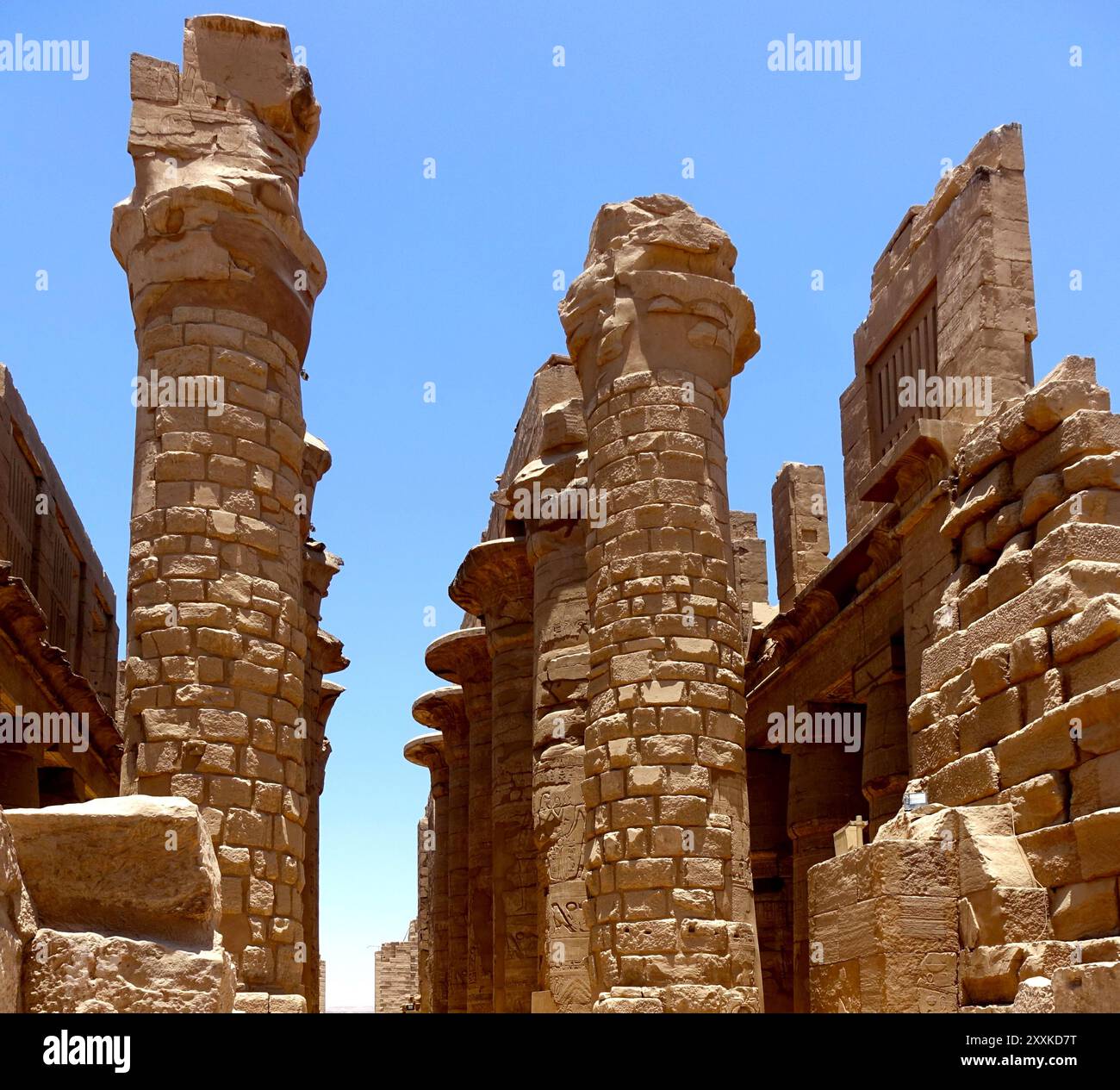 The striking ruins of the Karnak temple complex showcase massive ...