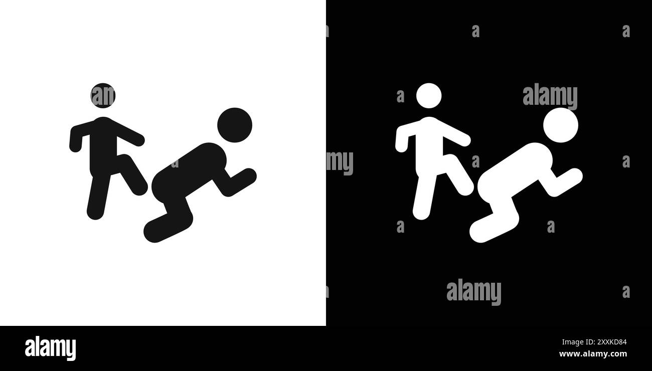 abandonment icon logo sign vector outline in black and white color ...