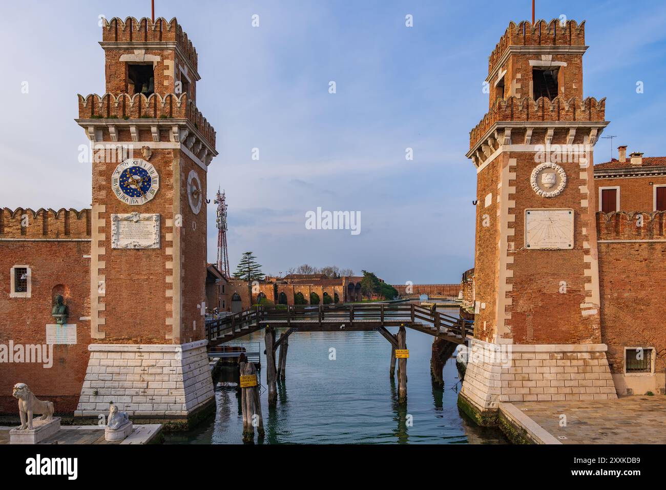 The Venetian Arsenal (Italian: Arsenale di Venezia) towers in Venice ...
