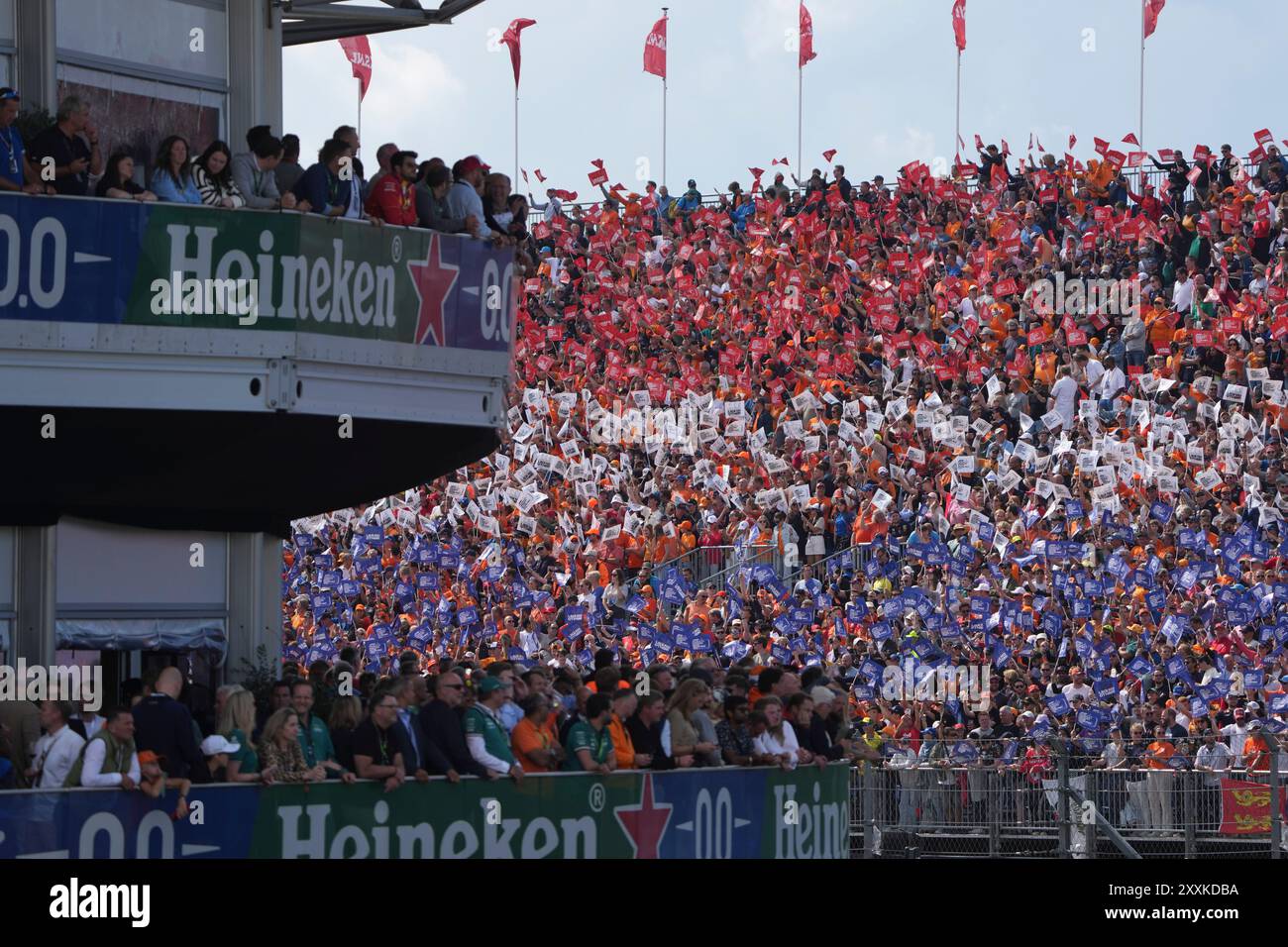 The crowd cheers before the Formula One Dutch Grand Prix race at the ...