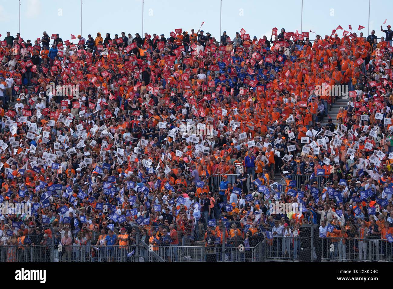 The crowd cheers before the Formula One Dutch Grand Prix race at the ...