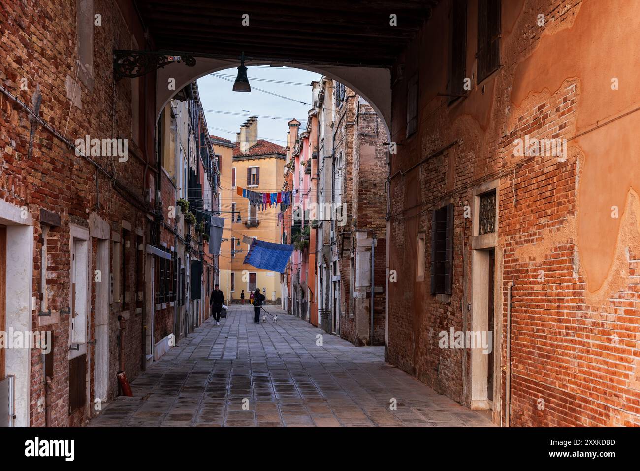 Traditional houses from a passage in Castello district neighborhood in ...
