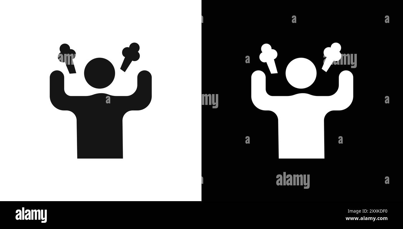 Angry person icon logo sign vector outline in black and white color ...