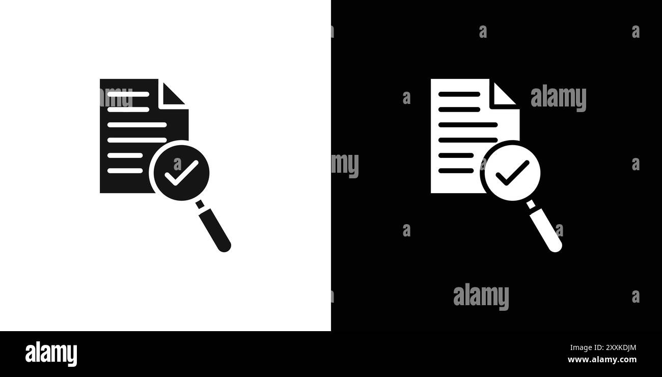 assessment icon logo sign vector outline in black and white color Stock ...