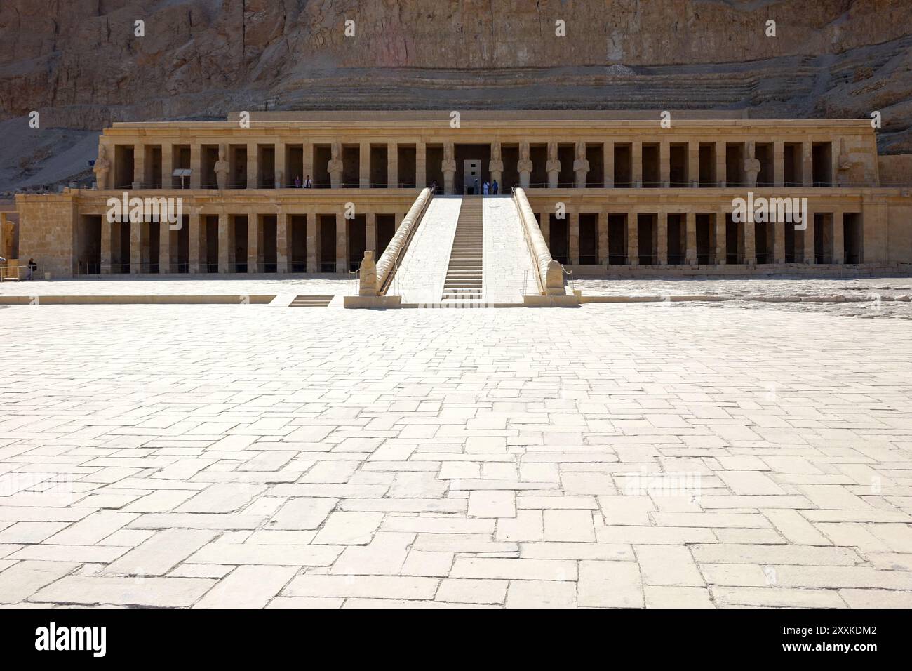 The grandeur of the Mortuary Temple of Hatshepsut stands in Deir el ...