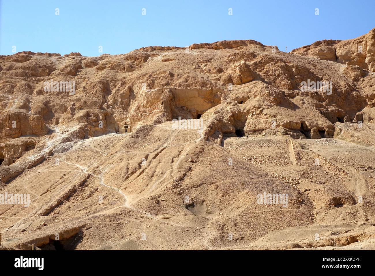 The ruins of the Mortuary Temple of Hatshepsut rise against the ...