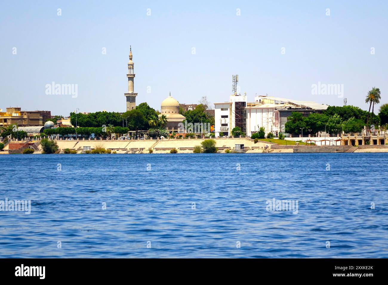The tranquil Nile River flows past the charming city of Luxor ...