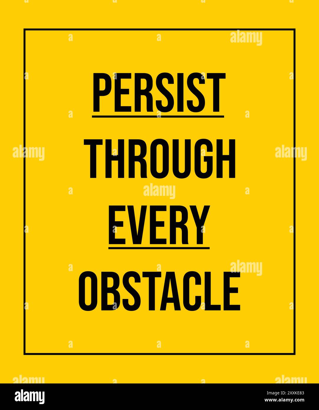 Persist through every obstacle, typography motivational quotes, modern ...