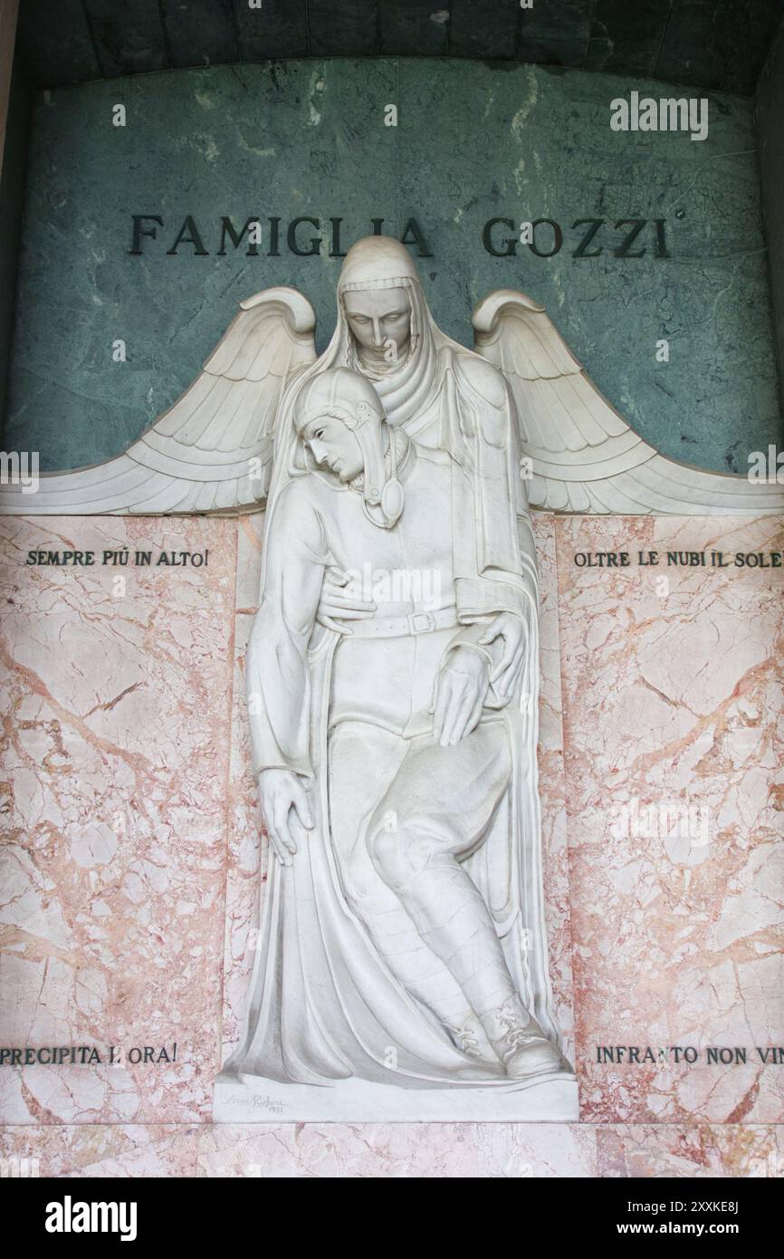 Italian marble cemetary monument Stock Photo - Alamy