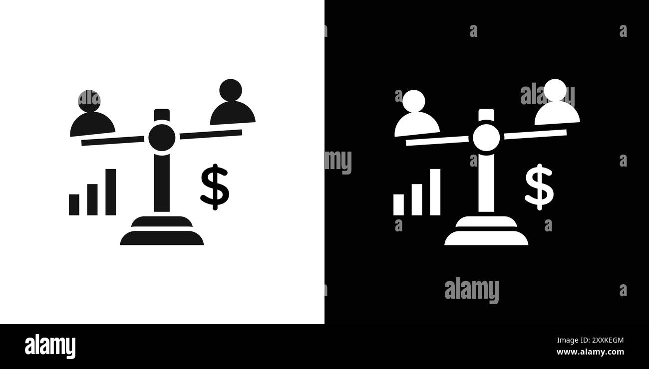 Debt holders icon logo sign vector outline in black and white color ...