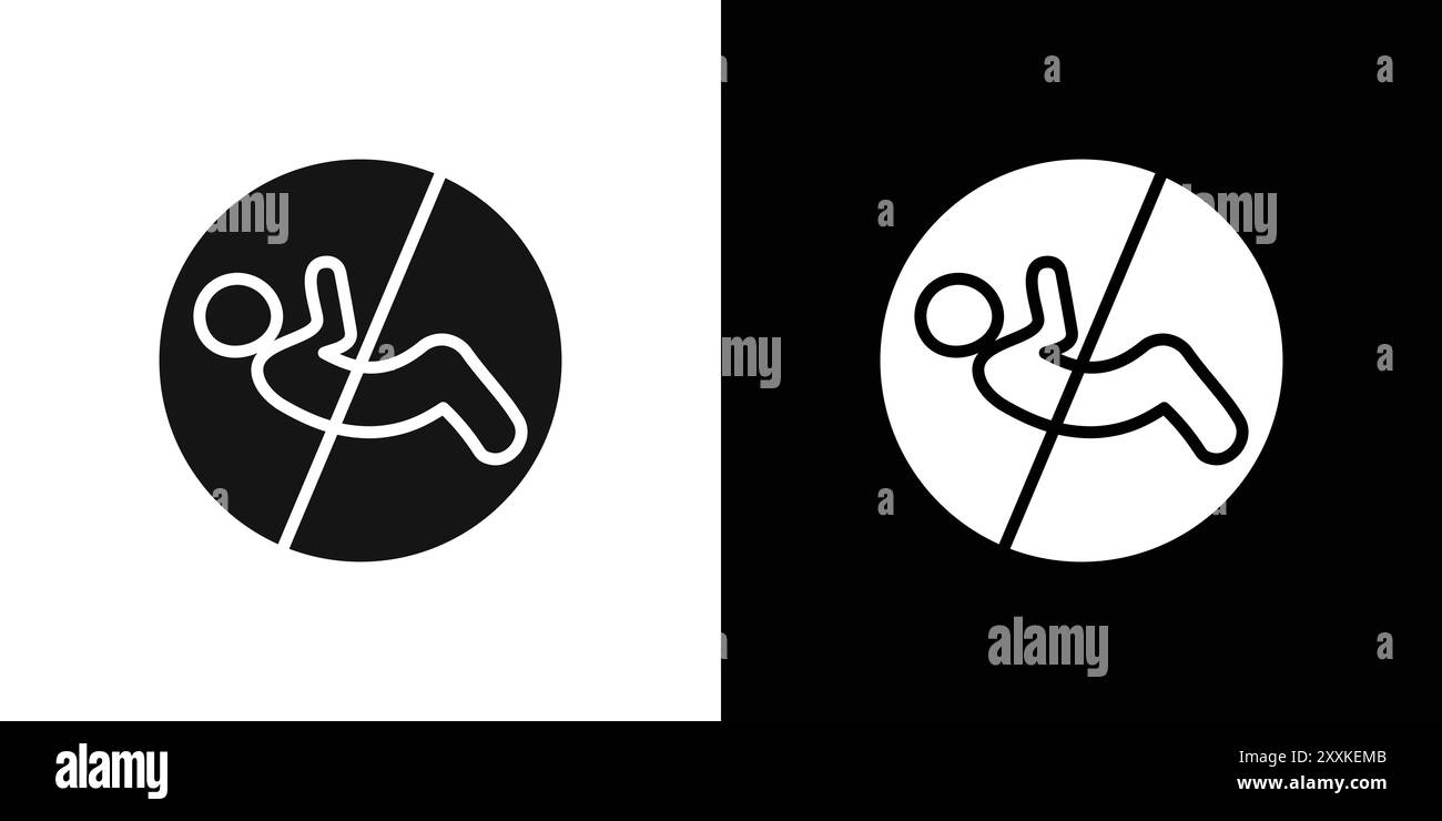 Embryo Child icon logo sign vector outline in black and white color ...