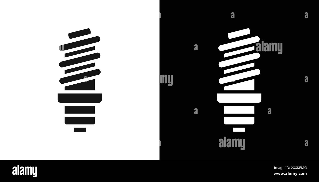 energy efficiency light bulb icon logo sign vector outline in black and ...