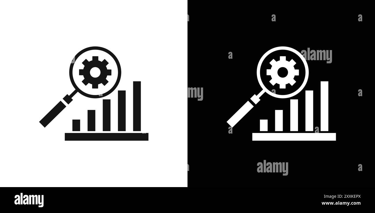 due diligence icon logo sign vector outline in black and white color ...