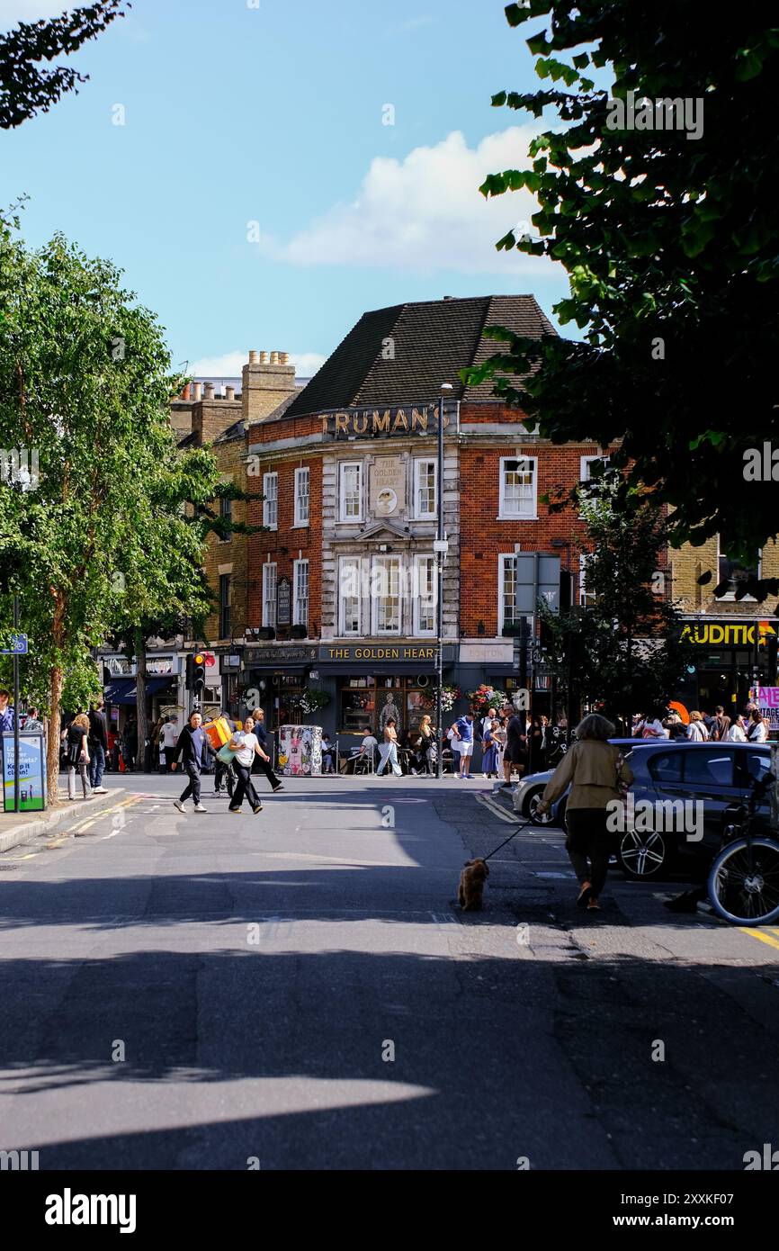 The Golden Heart Public House, Spitalfields, London Stock Photo - Alamy