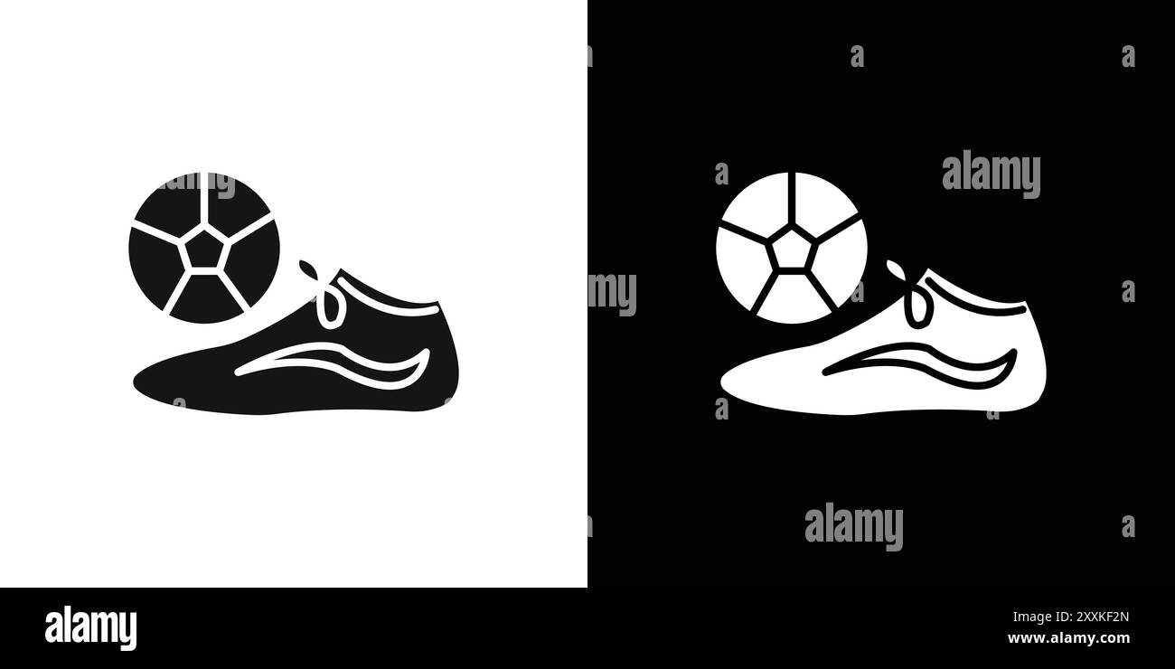 football soccer shoes icon logo sign vector outline in black and white ...