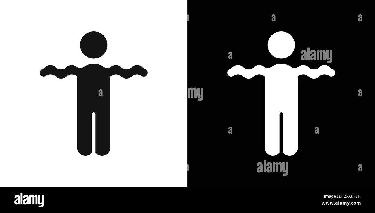 Flexibility icon logo sign vector outline in black and white color ...