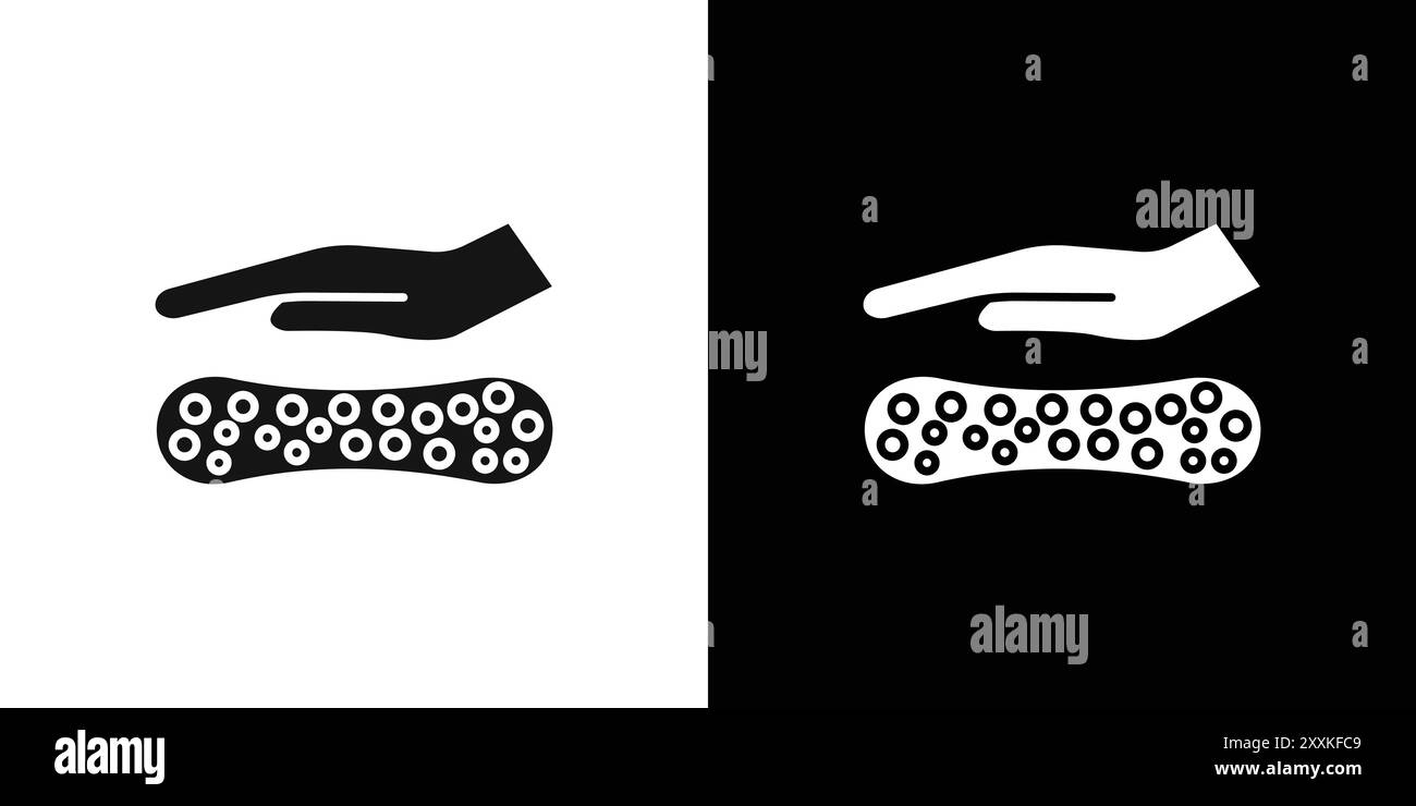 Latex mattress material icon logo sign vector outline in black and ...