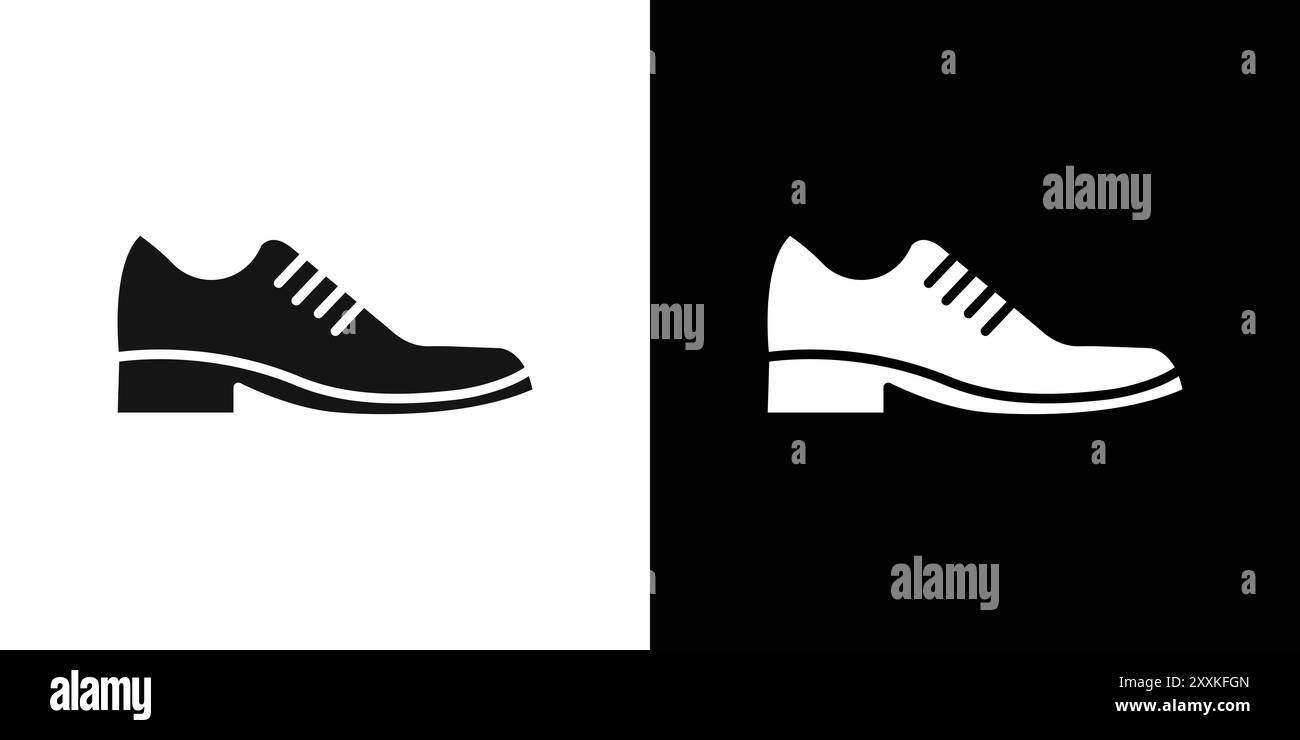 Men Shoes icon logo sign vector outline in black and white color Stock ...