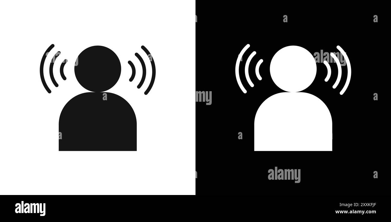 Mind awareness icon logo sign vector outline in black and white color ...