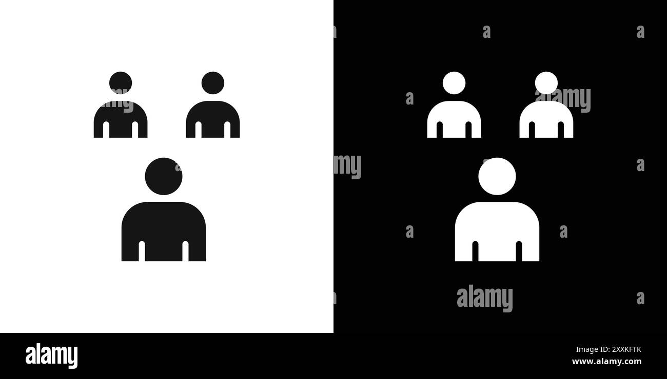 Interview Preparation icon logo sign vector outline in black and white ...