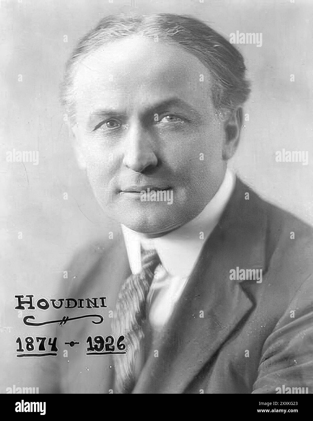 Harry Houdini - Digital enhancement of antique image Stock Photo - Alamy
