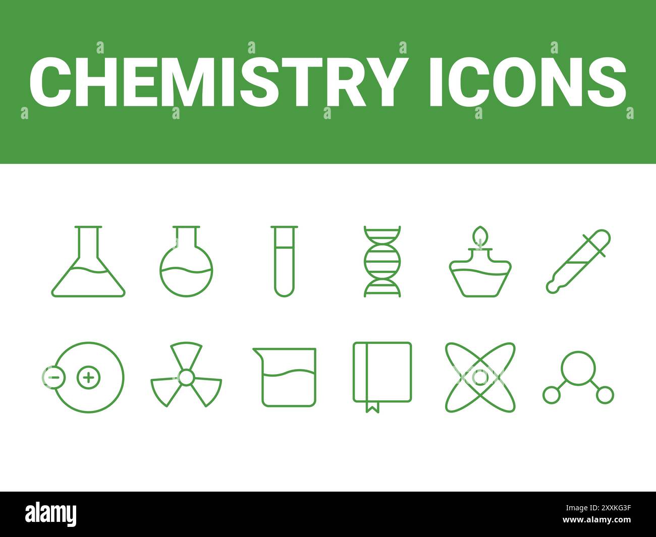 chemistry icons set. chemistry education icons vector. chemistry ...
