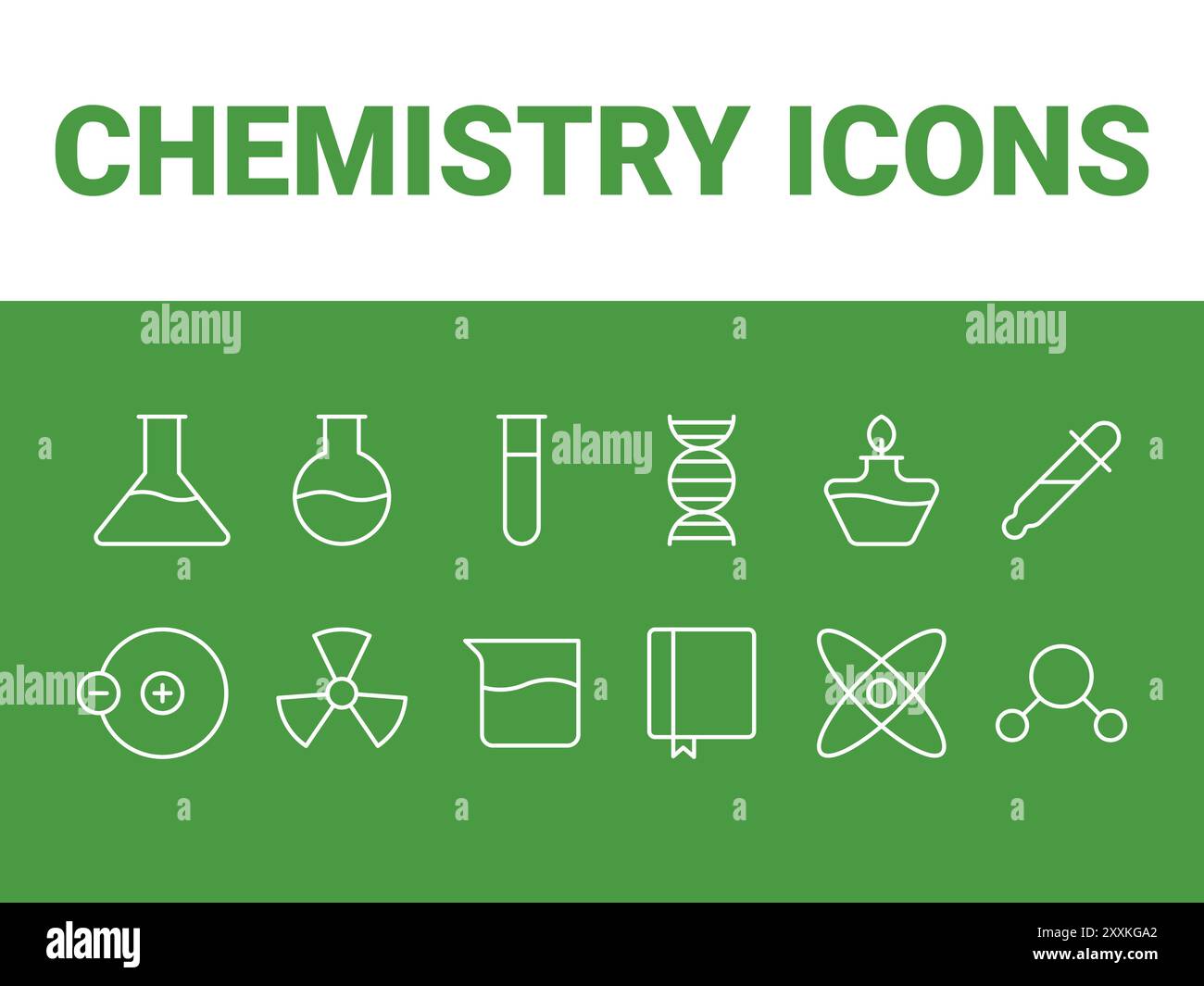 chemistry icons set. chemistry education icons vector. chemistry ...