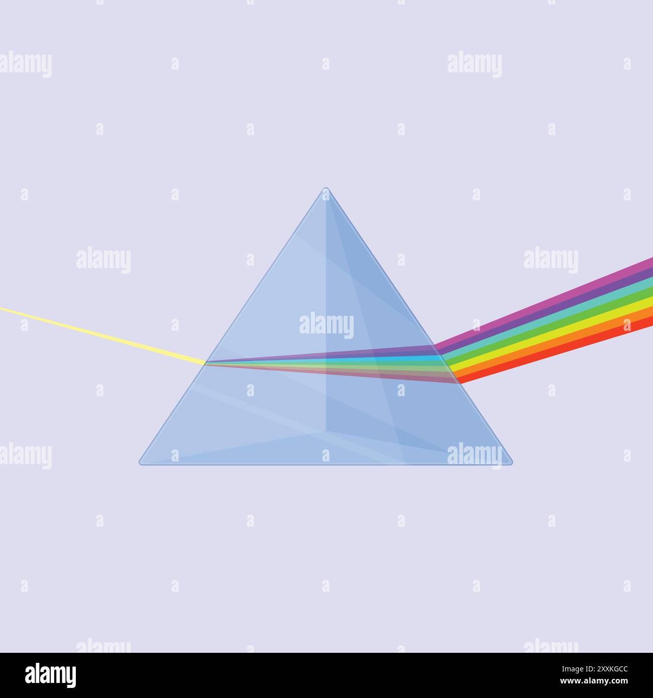 Prism vector icon. Physics Prism glass vector illustration. light rainbow prism color science ...