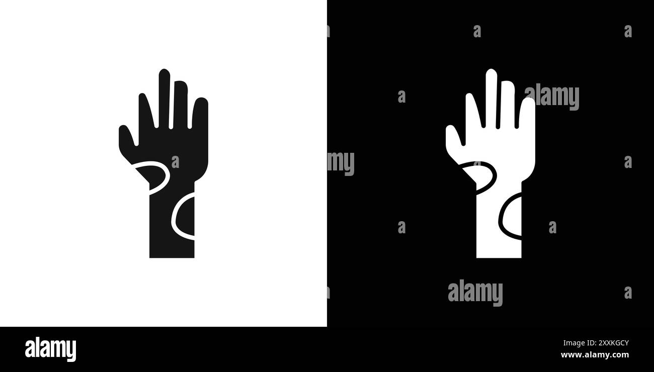 mottled skin icon logo sign vector outline in black and white color ...