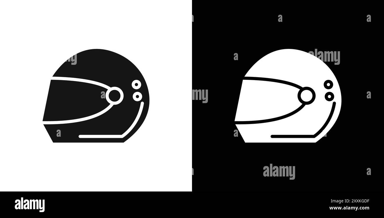 race helmet icon logo sign vector outline in black and white color ...