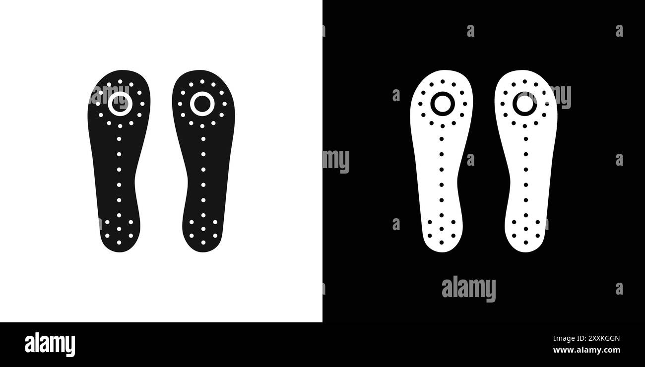 Orthopedic insoles icon logo sign vector outline in black and white ...