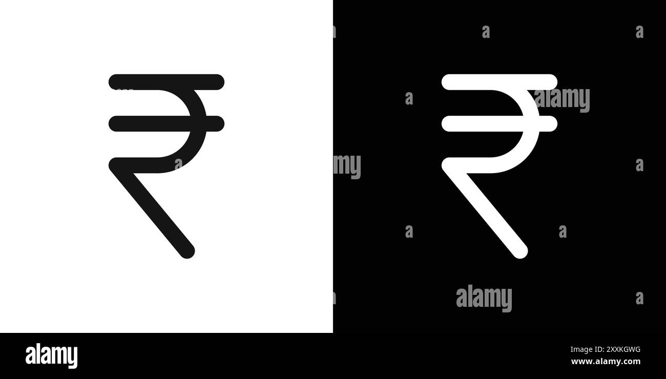 India rupee currency sign Black and White Stock Photos & Images - Alamy