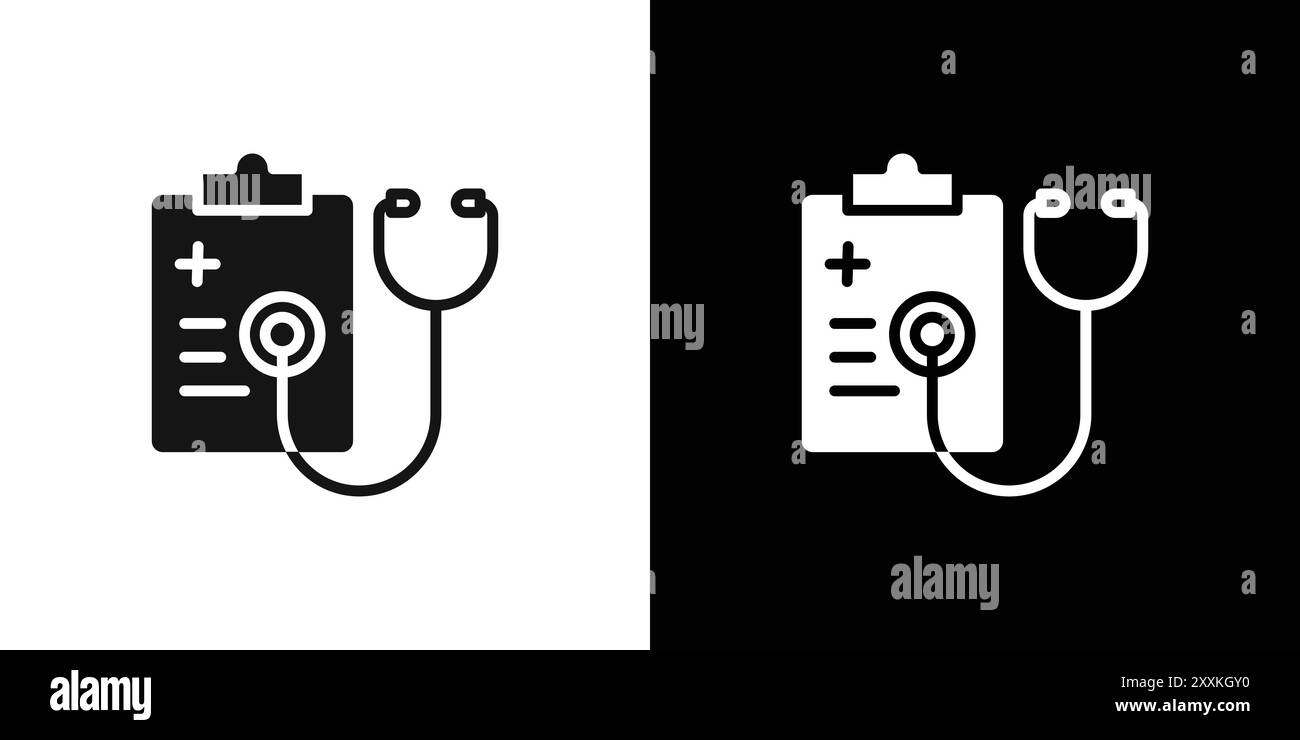 Regular Health Checkups Icon Logo Sign Vector Outline In Black And