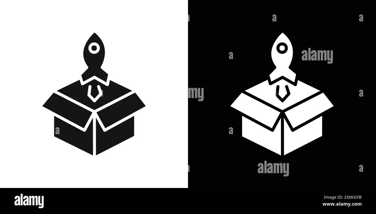 Product release icon logo sign vector outline in black and white color ...