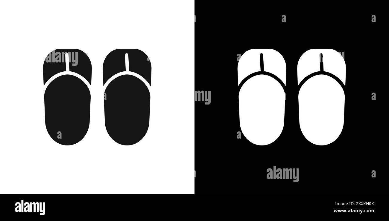 Black flat sandals Stock Vector Images - Alamy