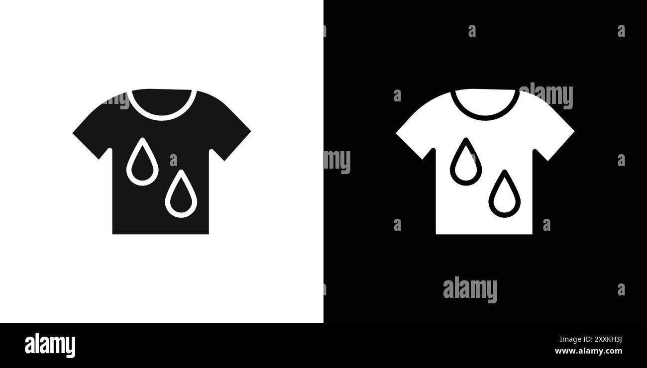 Softener clothes dirt icon logo sign vector outline in black and white ...