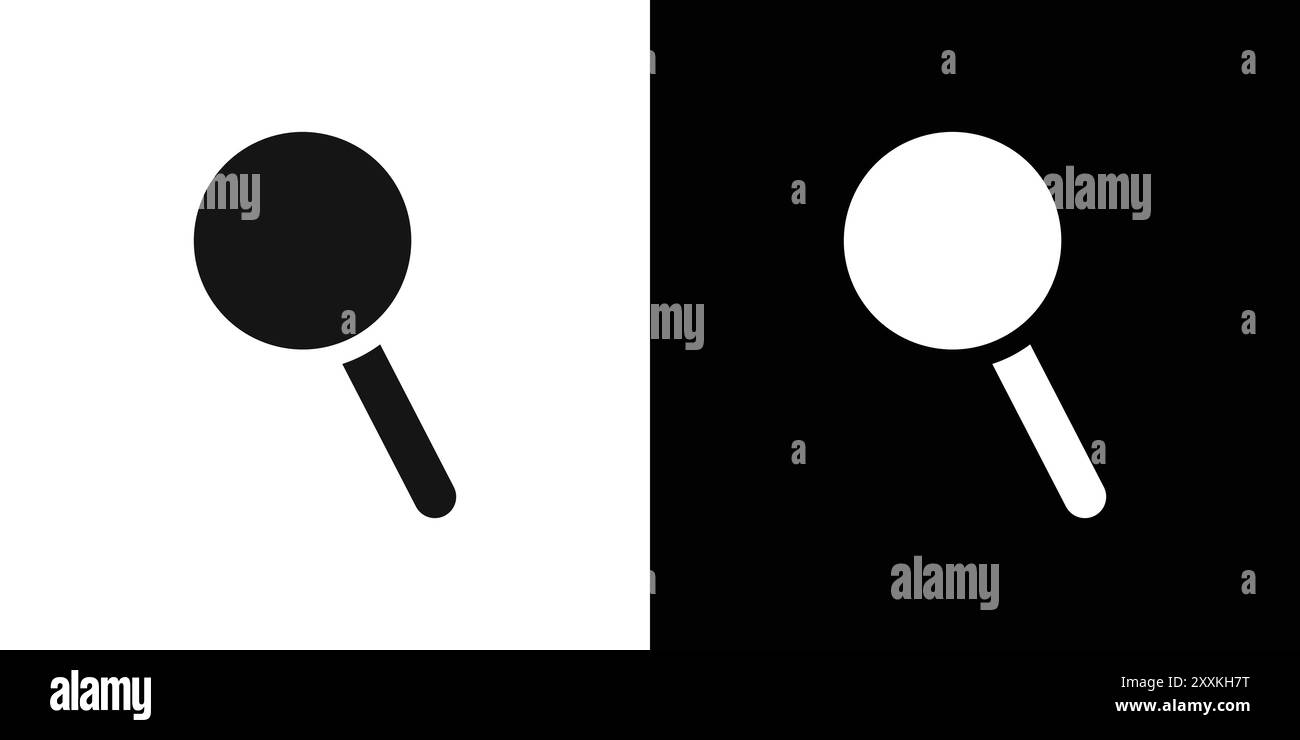 search icon logo sign vector outline in black and white color Stock ...