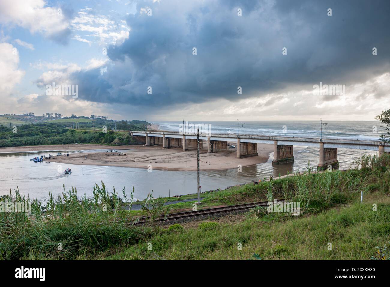 South Africa, Umkomaas, Launching from the river mouth Stock Photo - Alamy
