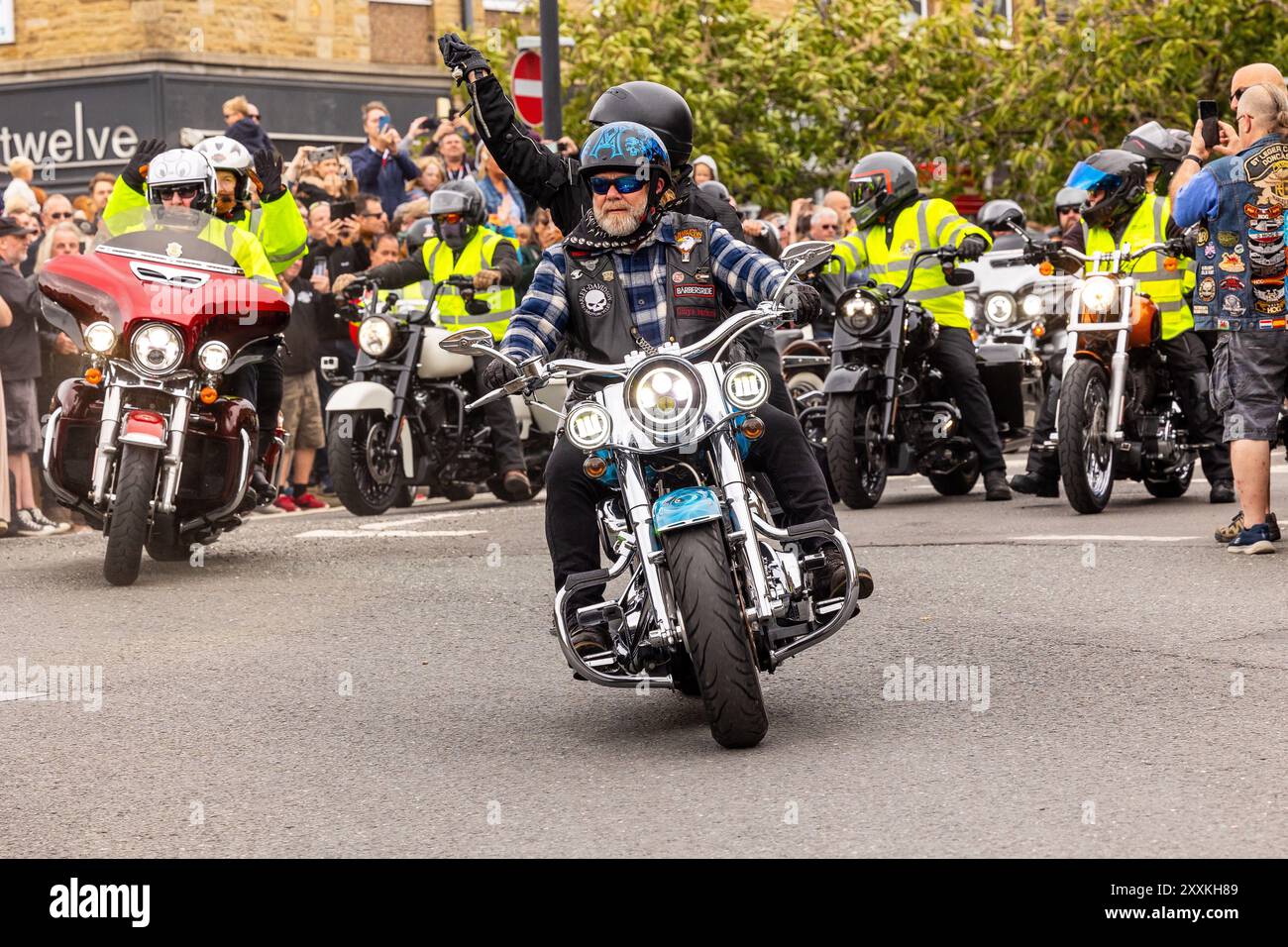Bradford, UK. 25th Aug, 2024. Shipley Harley Davidson Rally. Hundreds ...