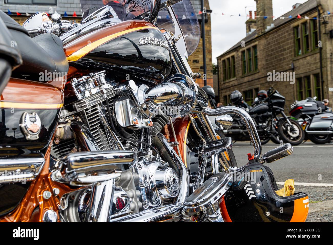 Bradford, UK. 25th Aug, 2024. Shipley Harley Davidson Rally. Hundreds ...