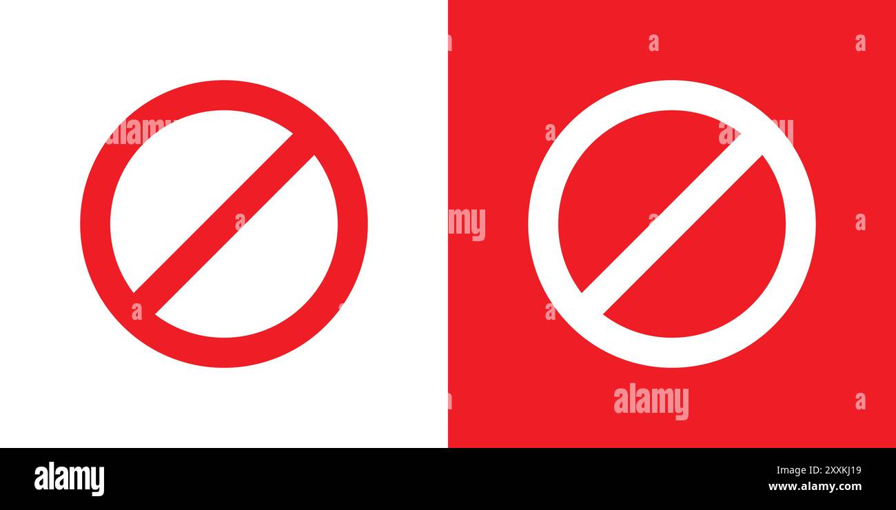 Stop icon logo sign vector outline in black and white color Stock ...