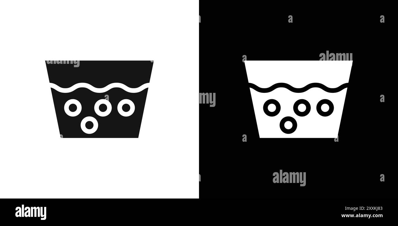 Water soak icon logo sign vector outline in black and white color Stock ...