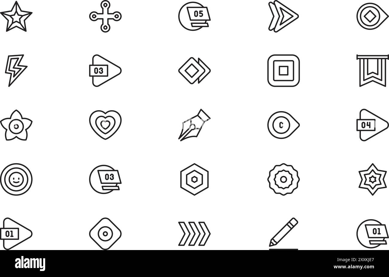 Bullet points icons collection is a vector illustration with editable ...